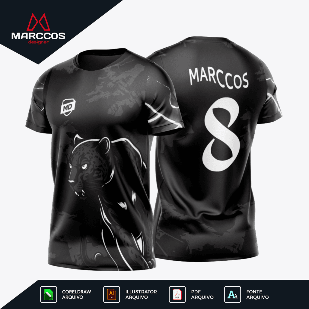 Arte Camisa Interclasse Pantera Botânica - 0068 - Sublimação